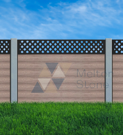 Traditional Wood Effect Chocolate Composite Fencing Kit - 1.83m x 160mm ...